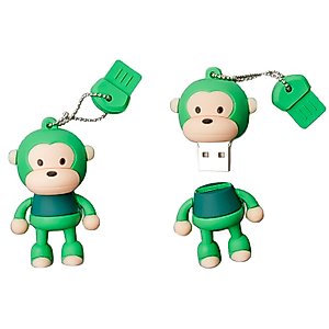 USB Flash Memory Drive(Stick/Pen/Thumb) 32GB Monkey (Black/Green)