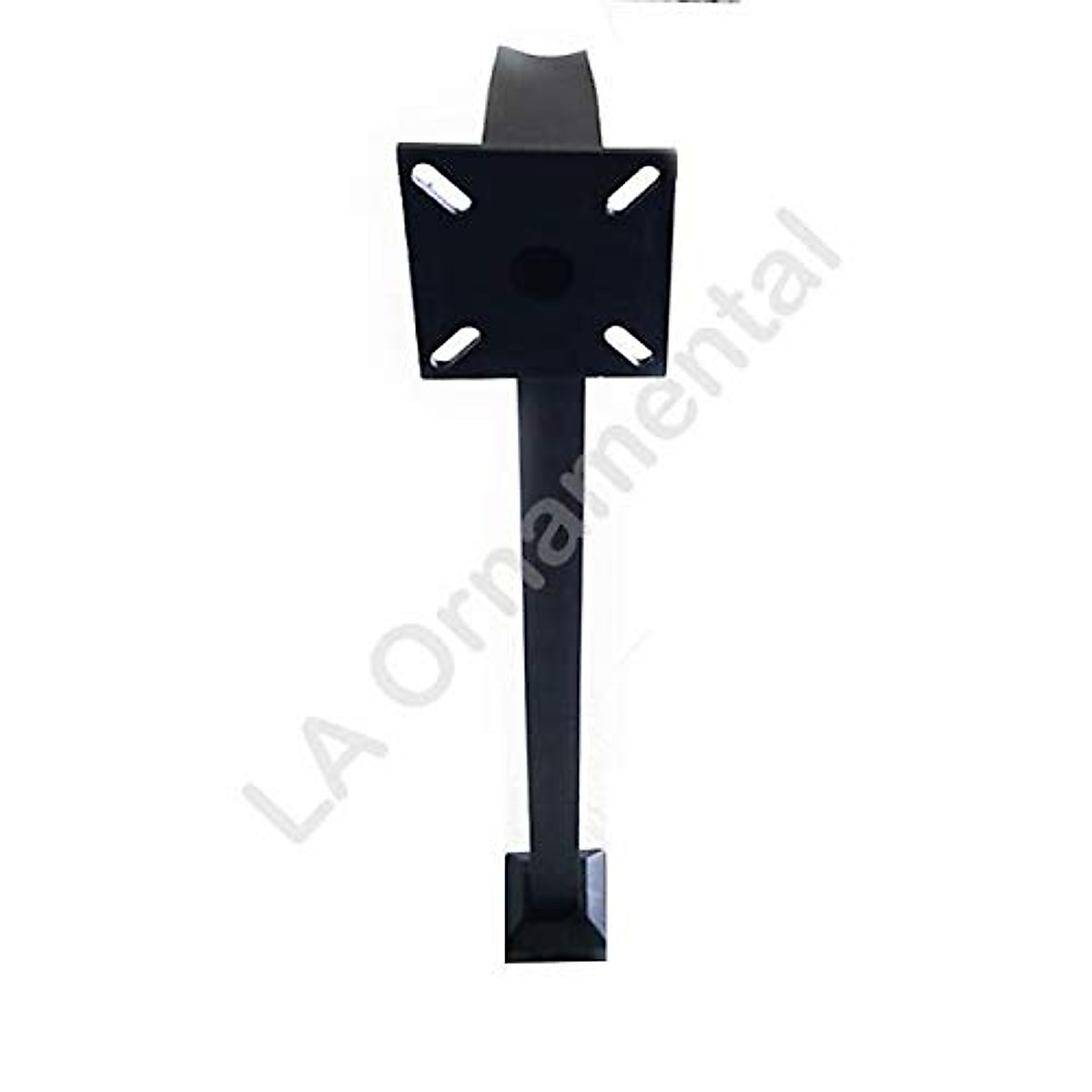 Aluminum Gooseneck Pedestal Keypad Stand Access Control Pedestal mounts gate keypad mounting Post 2" x 2" x 42" (Black)
