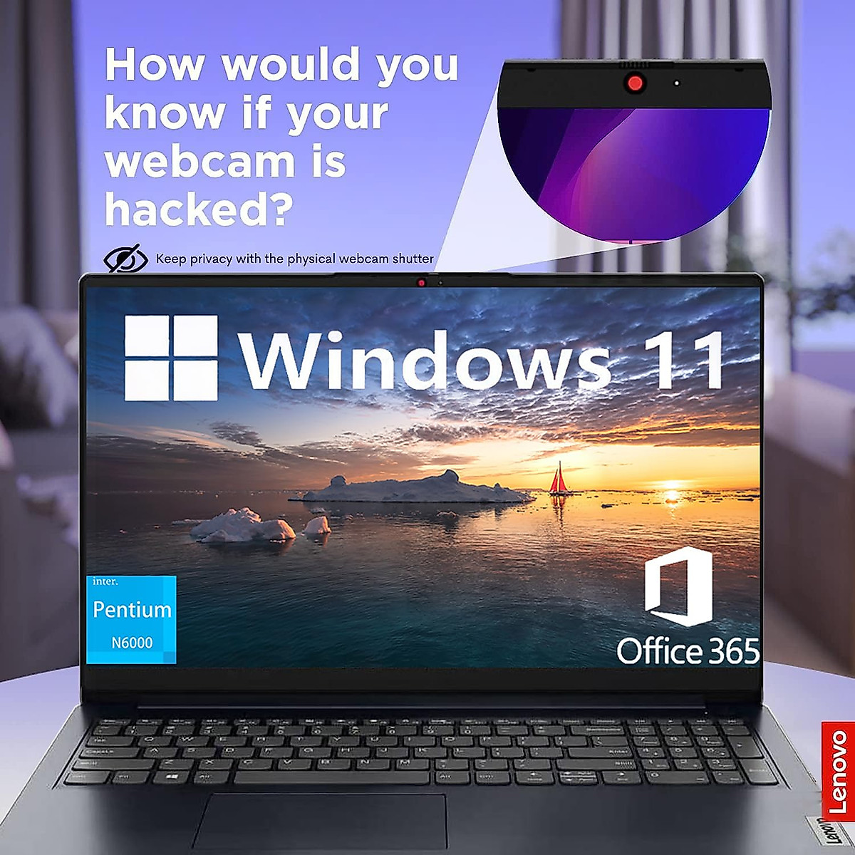 Lenovo IdeaPad Laptop, 15.6" FHD Display, Intel Pentium Silver N6000 Processor, Windows 11 Home, 20GB RAM, 512GB SSD, 1-Year Microsoft 365 Personal, USB Type-C, Long Battery Life, Abyss Blue, PCM