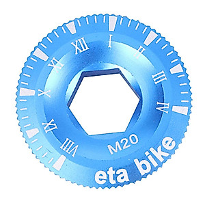 DYNWAVE M20 Bike Crankset Crank Parts Bottom Bracket Dust Proof cover and cap for MTB Mountain Road Bicycle Riding - Choose Colors, Blue