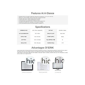 waveshare 4.2inch E-Paper Cloud Module 400×300 Pixels with Low Power Consumption WiFi Connectivity Wide Viewing Angle