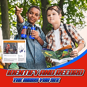 Binoculars Toys for Kids Ages 3-8: Spidolapse Outdoor Adventure Toy with Bird Watching Guide for 4 5 6 7 8 Year Old Boys Girls Easter Birthday Gifts Toddler Travel Camping Binoculars Toy Age 4-6