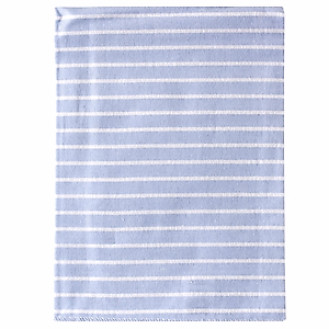 Luvable Friends Unisex Baby Cotton Flannel Receiving Blankets, Blue Stripes, One Size