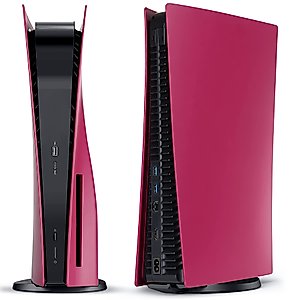 Benazcap Faceplate for PS5,Hard Shockproof Plates Face Plate Cover Side Plate Shell for PlayStation 5, Red Plates Compatible with PS5 (Disc Version)