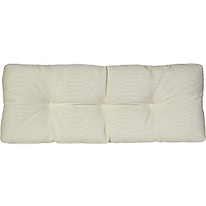 Klear Vu The Gripper Omega Non-Slip Tufted Bench Cushion for Indoor Furniture, Entryway Storage, Bay Window, Corner Nook or Piano Seat, 35 Inches, 01 Ivory