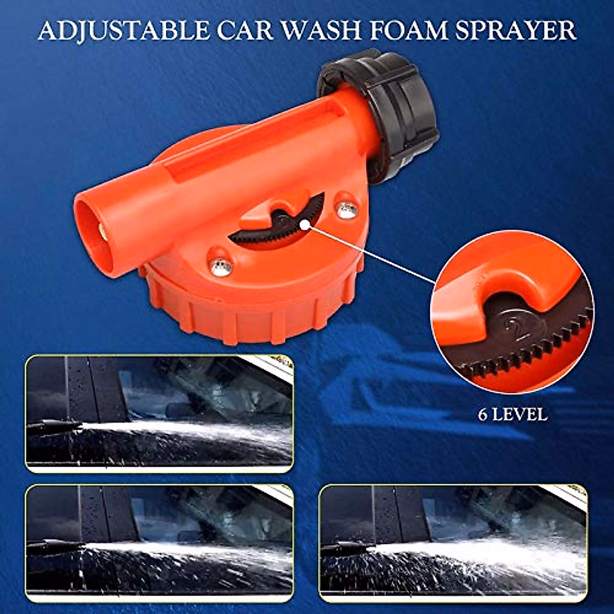 One Piece of Car Wash Foam Gun Water Gun Spray Garden Washing Machine Hose Wand Nozzle Sprayer Watering Spray Sprinkler Cleaning Tool Size 13.5 cm X 13.5 cm X 23 cm (Color : RED)