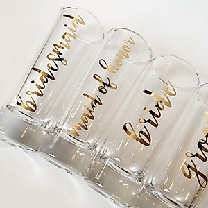 Custom Shot Glass with Gold Text, Add Your PERSONALIZED Text