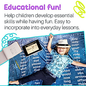 Birdy Boutique - Double Sided Learning Blanket® - Sight Words (Dolch & Fry List) Teach Over 150 Words - Cozy Soft Minky - Great for Early Readers, Homeschoolers, PreK, Kindergarten - 50" X 60"