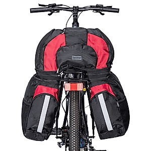 CXWXC Rear Bike Rack - Bike Cargo Rack for Disc Brake/Non-Disc Brake Mount - Bicycle Pannier Rack, Touring Carrier Rack fit 26”-29” and 700c