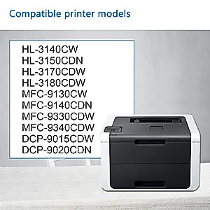 SAOUOT [4-Pack, 1BK+1C+1M+1Y] Compatible TN225 TN-225 High Yield Toner Cartridge Replacement for Brother HL-3140CW 3150CDN 3170CDW 3180CDW MFC-9130CW 9140CDN 9330CDW 9340CDW DCP-9015CDW Printers