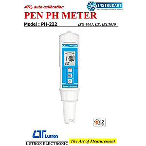 PH Meter PH-222, Pen Type,All in one pH Meter with Replaceable Electrode & Digital Display for Fish Hatcheries,Food Processing Industries