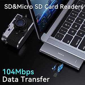 USB C Adapter for MacBook Pro 2022 2021 2020, MacBook Pro USB Adapter, 7 in 2 MacBook Pro Accessories for MacBook Pro/Air M1M2, Mac Dongle with 4K HDMI, 2 USB 3.0, TF/SD, USB-C 100W and Thunderbolt 3
