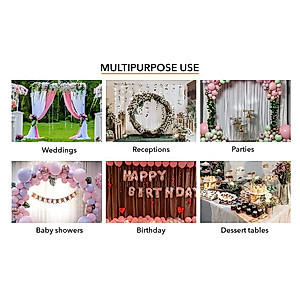 AK TRADING CO. 10 feet x 10 feet Rust Polyester Backdrop Drapes Curtains Panels with Rod Pockets - Wedding Ceremony Party Home Window Decorations