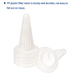 M METERXITY 5 Pack Plant Pot Hole Mesh Pads - Cone Shape Bonsai Flowerpot Drainage Grid Screen Apply to Outdoor/Garden (115x74mm, White)