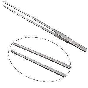 FEITA Aquarium Tweezer Set Long Stainless Steel Curved & Straight Aquarium Feeding Tweezers Scissors Maintenance Tools Kit (3 Pcs)