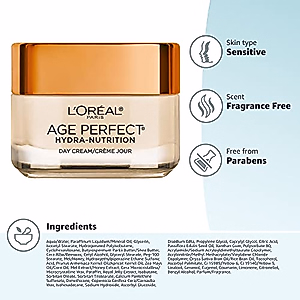 L'Oreal Paris Skincare Age Perfect Hydra-Nutrition Anti-Aging Day Cream with Manuka Honey Extract, 1.7 Ounce
