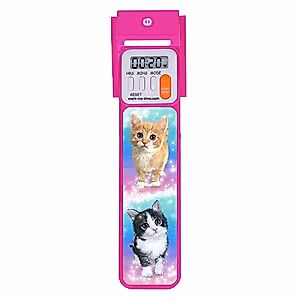 Mark-My-Time 3D Kitty Sparkle Digital Bookmark with Reading Light