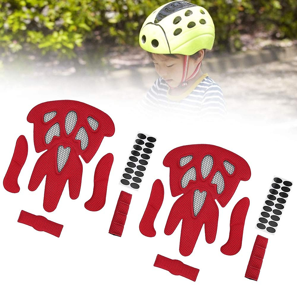 SUNGOOYUE VGEBY Helmet Lining, 2 Set Universal Helmet Pads Replacement Sponge Padding Kit for Bicycle Electric Car