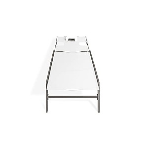 Ostrich Chatham 2 Pieces Patio Chaise Lounges, Patio Lounge Chairs,Facedown Tanning Chair, Patio Chairs, 5-Position Recliner Adjustable Sunbathing Lounge Chair for Patio,Yard, Pool, White & Tan