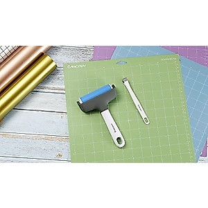 RANCOVY Brayer Roller & Mat Remover Tool Tweezers Set for Cricut/Silhouette/Brother and T-Shirts Heat Transfer Projects Printmaking
