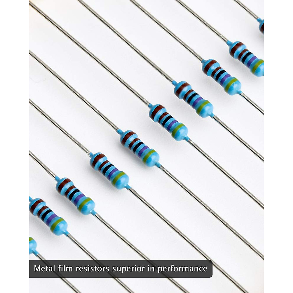 ELEGOO 17 Values 1% Resistor Kit Assortment, 0 Ohm-1M Ohm (Pack of 525) RoHS Compliant for Electronic Projects