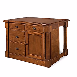 Aspen Rustic Cherry Kitchen Island by Home Styles
