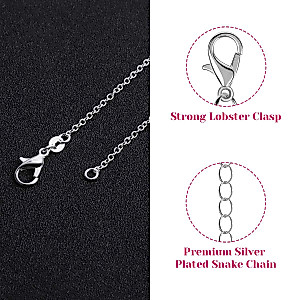 selizo 30 Pack Chain Necklace Bulk Jewelry Making Chains Silver Plated Necklace Chains for Necklace Jewelry Making, 1.2 mm (20 Inches)