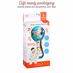 Sophie la girafe | Shake Shake Rattle | Fun & Easy to Grasp Rattle with a Motion Detector | 4 Different Musical Modes for Playtime & 6 Melodies to Soothe Baby to Sleep