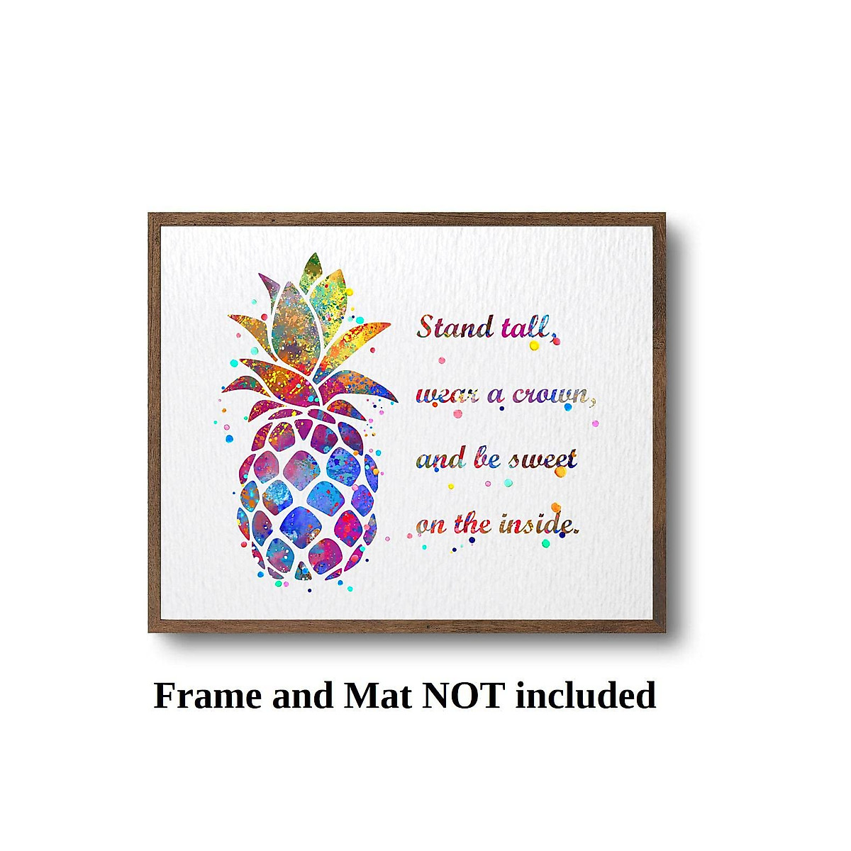 Dignovel Studios 8X10 Unframed Pineapple Mother Daughter Quotes Wear Crown Stand Tall Watercolor Art Print Inspirational Wall Art Housewarming Office Home Decor DN553