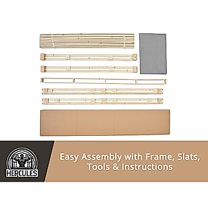 Hercules Instant Folding Mattress Foundation High Profile 7.5-Inch Box Spring Replacement, Twin