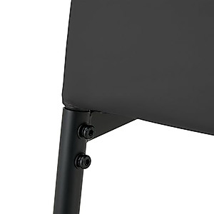 Wycian Vanity Desk Chair, Boho High Chair 4PCS Leather Black Seat Height 18.35" Living Room Bedroom Dining Rooms Garden Kitchen Counter Height Chairs