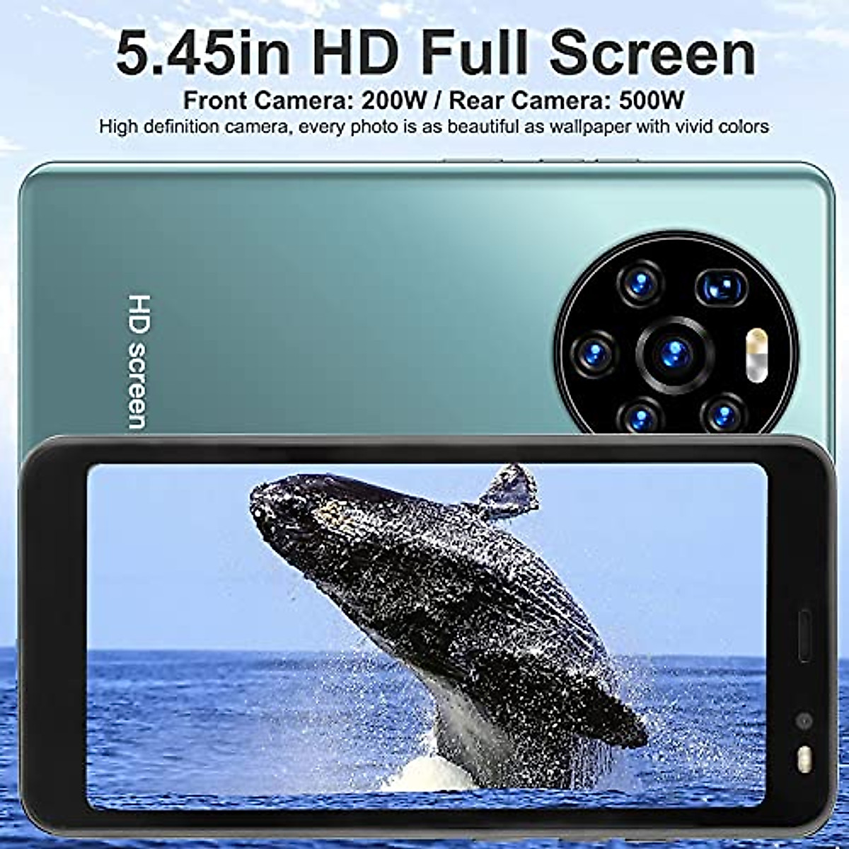 Mate40 Pro Unlocked Cell Phone Factory Unlocked Android Smartphone, 5.45in HD Full Screen 512MB ROM 4GB RAM 3G Dual SIM Unlocked Smartphones for Android 4.4.2 Face Unlock Ultra Slim Lightweight