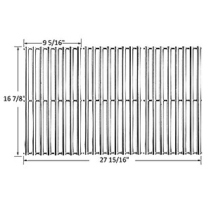 Stainless Steel Cooking Grid Grates Replacement for Charbroil 463433016, 463461615, 463436215, 463420508, Kenmore 463420507, Master Chef 85-3100-2, 85-3101-0, G43205, T480 (16-7/8" x 27-15/16")