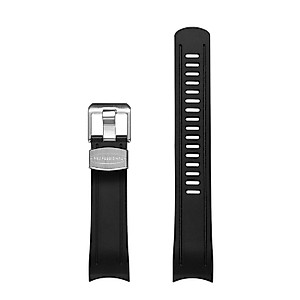 Crafter Blue CB05 Curved End Watch Band Quick Release Soft Rubber Strap Replacement for Seiko Skx Series SKX007, SKX009 and SKX011 and Sports 5 Series: SRPD51K1, SRPD53k1, SRPD55K1 etc - Orange