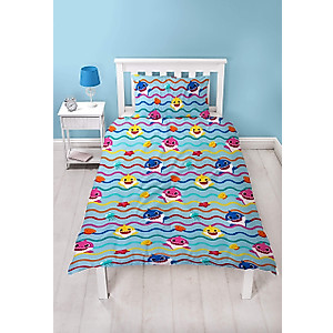 Character World Baby Shark Rainbow Single Duvet Cover Set