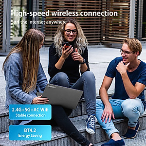 BOCCONI Laptop Leadbook Pro 14.1" Windows 10 Intel N5000 Quad core Notebook with 8GB RAM, 256GB SSD, 1920 * 1080 Pixels IPS Display, AC WiFi, BT4.2, USB3.0, Finger Print