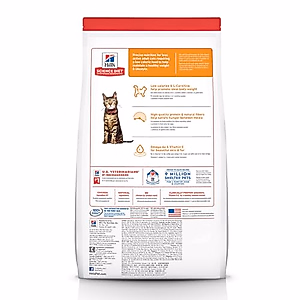 Hill's Science Diet Light, Adult 1-6, Weight Management Support, Dry Cat Food, Chicken Recipe, 7 lb Bag