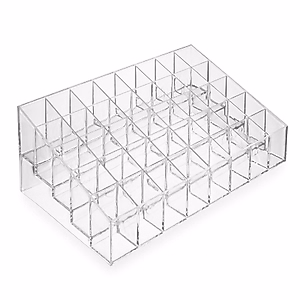 Casafield 40 Slot Acrylic Lipstick & Makeup Organizer - Cosmetic Display Case - Clear