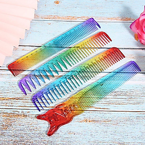 Hair Comb Colorful Gradient Hairdressing Comb Portable Hair Cutting Comb Styling Tool Hair Cutting Combs Hair Cutting Comb for Hairstylist Salon and Home Use Hair CombsStyling Tools Appliances