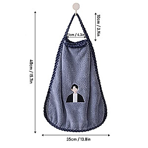 CHOOSE HOME 3 Pack Hanging Hand Towel Children Cartoon Towels Soft Coral Velvet Absorbent Dishcloth Ultra Absorbent Fast Drying Hang Towel for Kitchen Bathroom (Boy)