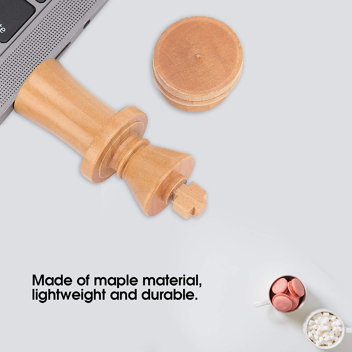 Wooden USB Stick Optional 1Gb 4Gb 16Gb 32Gb, Chess-Format Mahogany Flash Drive Thumb Drive, Maxmium 18MB/S Reading Rate U Disk Memory Stick (32G)