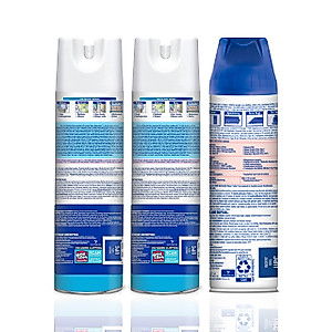 Lysol Disinfectant Spray + Fabric Disinfectant, Sanitizing and Antibacterial Spray, For Disinfecting and Deodorizing, Crisp Linen + Lavender Fields, 2 count (19 oz each) + 1 count (15 oz)