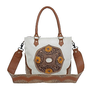 Myra Bag Burnished Play Hand-Tooled Bag S-4687