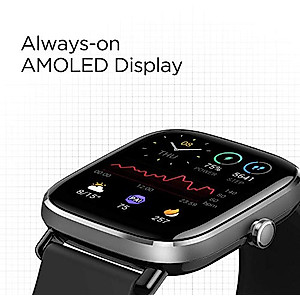 Amazfit GTS 2 Mini Smart Watch for Men Android iPhone, Alexa Built-in, 14-Day Battery Life, Fitness Tracker with GPS & 70+ Sports Modes, Blood Oxygen Heart Rate Monitor, 5 ATM Water Resistant-Black