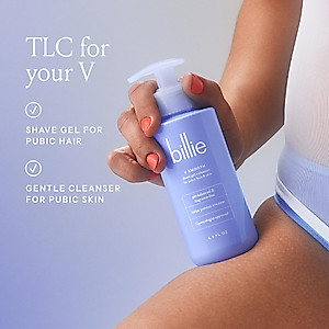 Billie - V Smooth - Shave Gel + Cleanser for Pubic Hair & Skin - pH-Balanced - Fragrance-Free - Gynecologist-Approved - 6.5 oz.