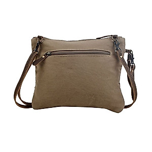 Myra Bag Laced Small & Cross-Body Bag Upcycled Cotton & Hair Leather S-2920