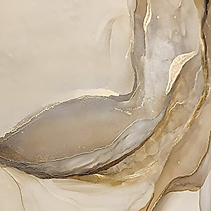 Abstract Marble Canvas Wall Art Modern Abstract Marble Art Prints Brown and Gold Marble Wall Art Marble Pictures Wall Decor Beige Marble Poster Canvas Painting for Bathroom Decor 16x24inchX3 Frameless