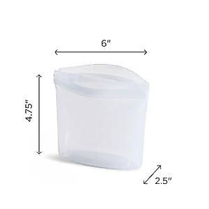 Stasher Reusable Silicone Storage Bag, Food Storage Container, Microwave and Dishwasher Safe, Leak-free, 1 Cup Bowl, Clear