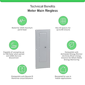 Square D - HOM4080L225PC, Gray