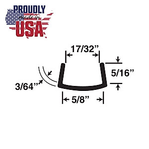 Outwater Plastics 585-Cl Clear 5/8'' Rigid Vinyl Clear Plastic U-Channel/C-Channel 72 Inch Lengths (Pack of 10 Pieces, 60 feet Total)